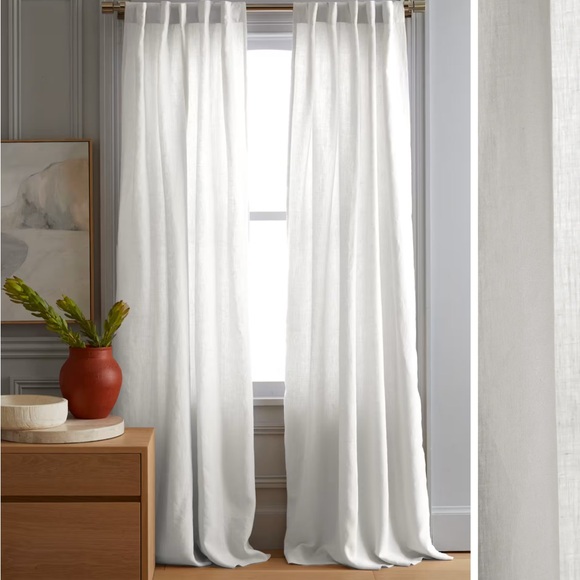 Quince | Accents | Nwt Quince Set 48x84 European Linen Curtains White ...
